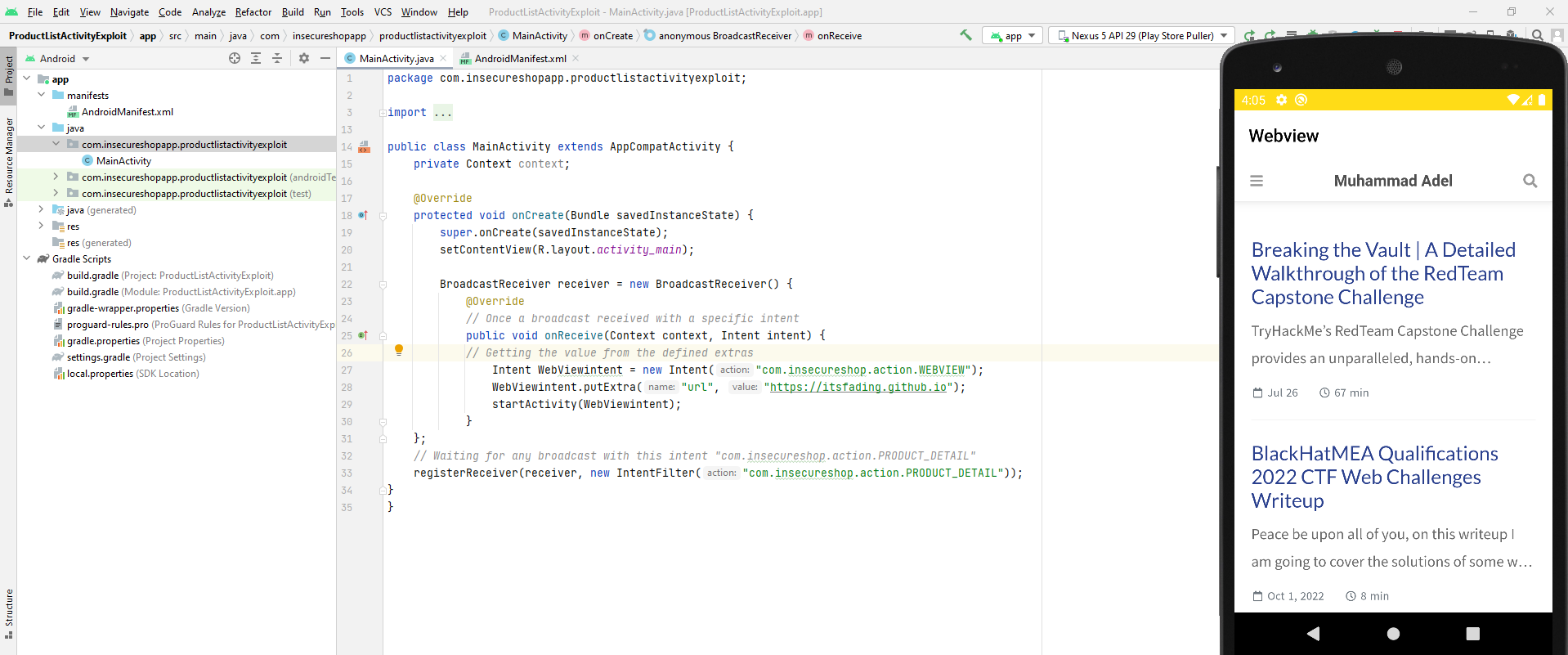 Walkthrough of The InsecureShop Android Vulnerable Application | Muhammad Adel